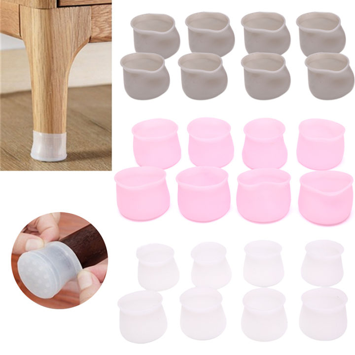 8 Chair Leg Caps Rubber Feet Protector Table Feet Cover Non-Slip Chair ...
