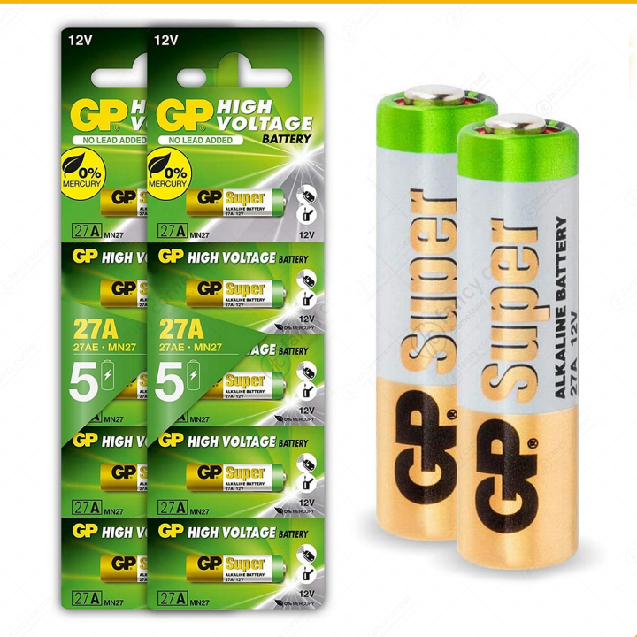 A27 5-3-2-1Pcs GP Super High Voltage 12V Alkaline Battery ( 27 A , A27 ...