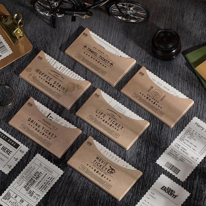 Panda Online 50PCS Memory Note Paper Series Basic Material Paper DIY Album Journal Planner Diary ...