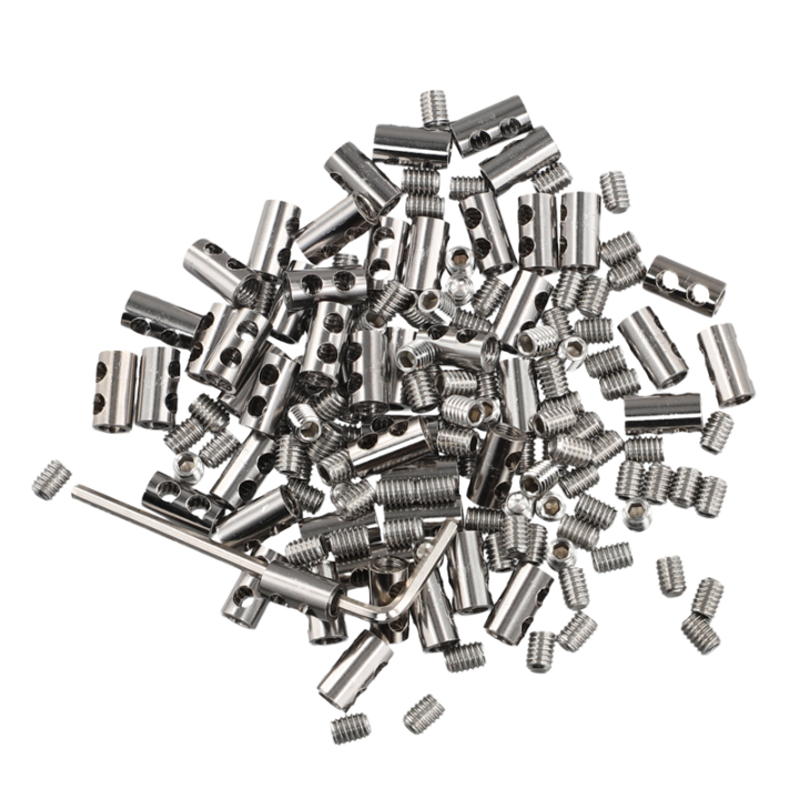 50Pcs Wire Rope Clamp for 3mm Cable Fastener Clip Adjustable Screw ...