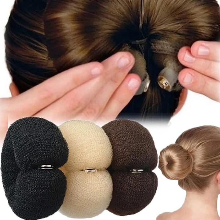 Magic Roll Foam Sponge Easy Big Ring Women Fashion Hair Bun Maker Donut ...