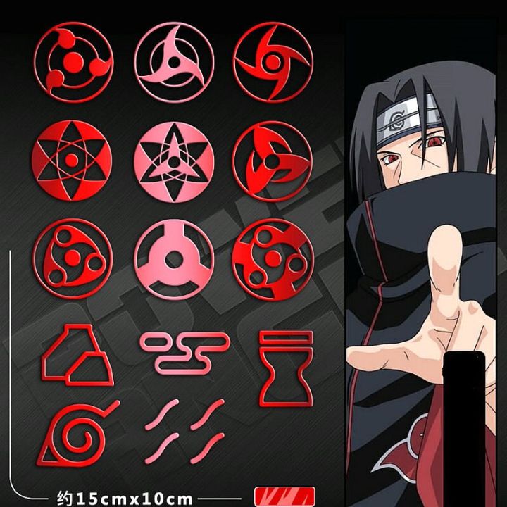 【happy one】14pcs/set Naruto Sasuke Kakashi Itachi Uchiha Anime Metal ...