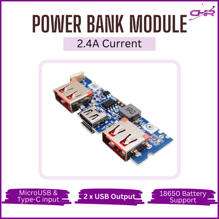 Power bank module DIY 2xUSB Port Power Bank Module Fast charger Type-C ...