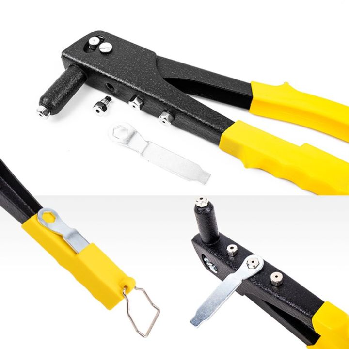 Yellow Plastic Hand Tools Handle Pop Riveter Gun Kit Blind Rivet Hand ...