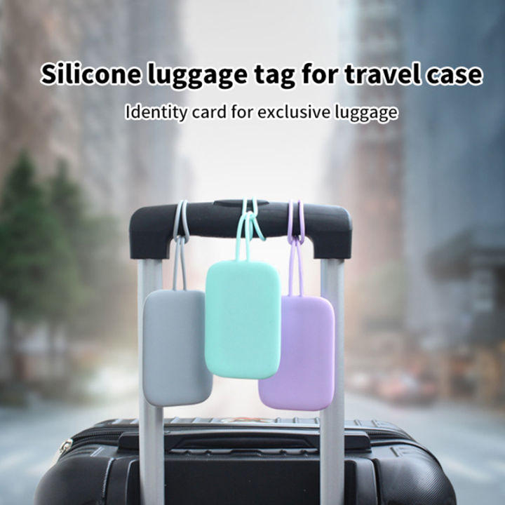 Silicone Luggage Tag Baggage Handbag Travel Suitcase Tags Name Id Card Perfect To Quickly Spot ...