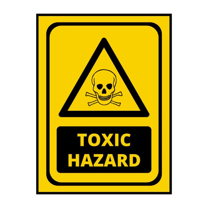 Toxic Hazard Sign Board - 15cm X 21cm | Daraz.lk