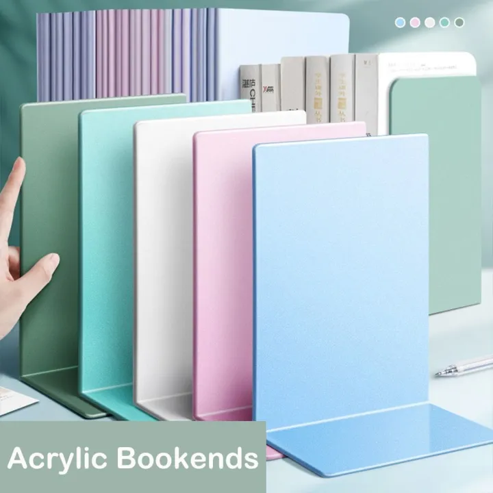 Desktop Organizer L-shaped Desk Bookends Durable Book Stand Simple ...