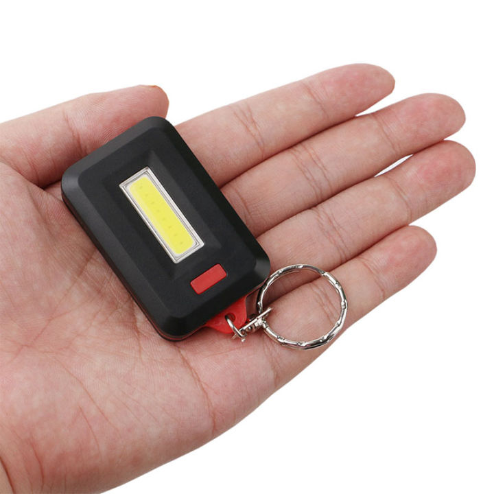 Mini LED COB Flashlight Waterproof Portable Keychain Torch Light ...