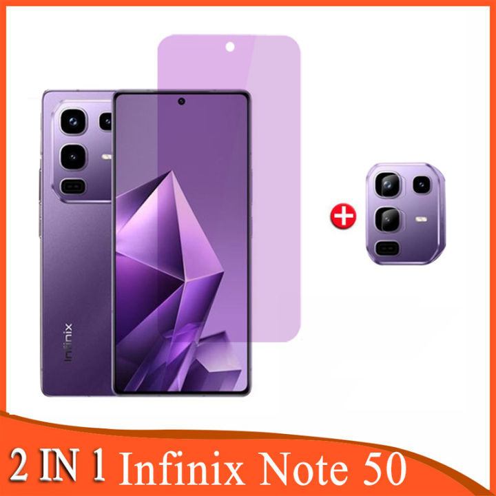 2in1 Infinix Note 50 Anti Blue Light Ray Tempered Glass Film For ...