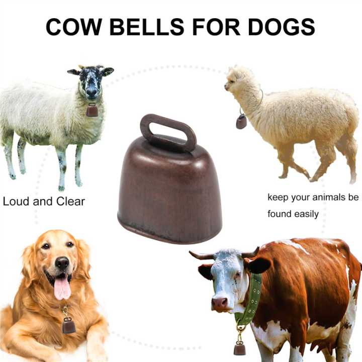 16PCS Cow Horse Sheep Grazing Copper Bells Small Brass Bells Cattle ...