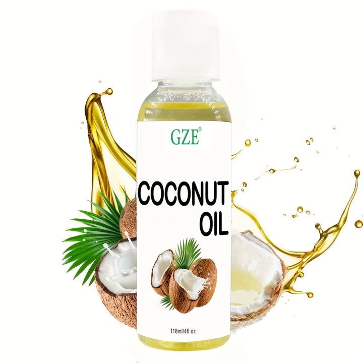 GZE Fractionated Coconut Oil - Relaxing Massage Oil, Liquid Carrier Oil ...