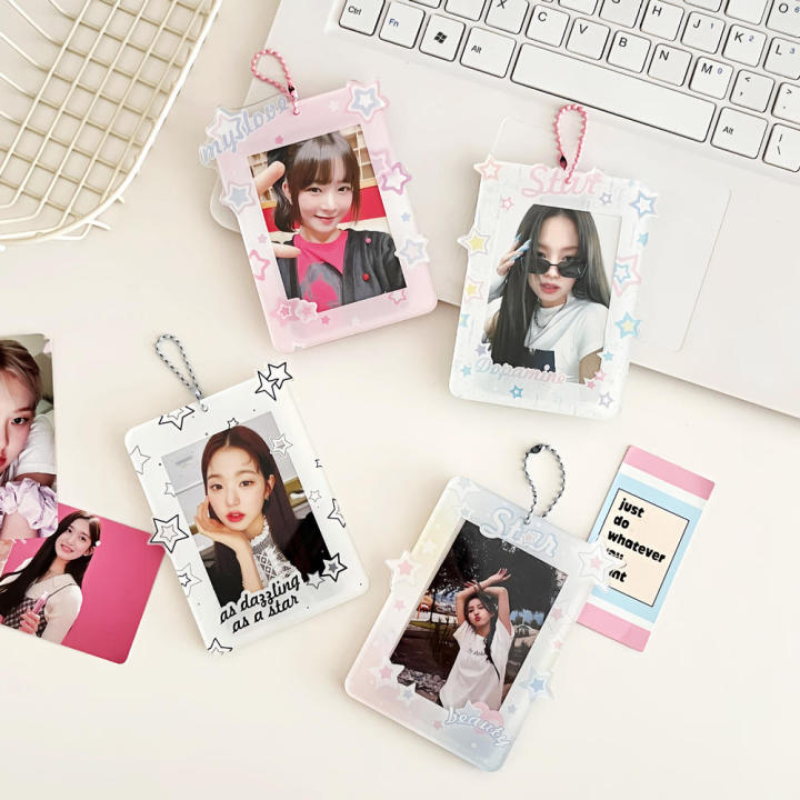 Acrylic Y2k Star Card Set Exquisite Acrylic Sleeve Sweet Cool Card Set ...