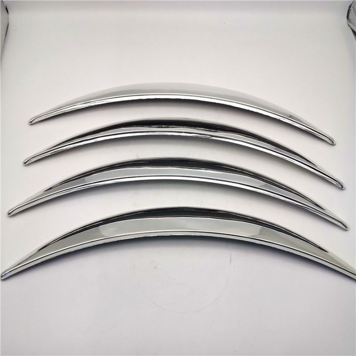 4pcs Chrome Car Wheel Eyebrow Arch Protector Trim Lips Fender Flares ...