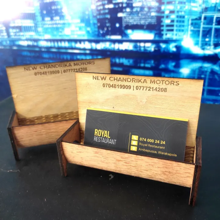 visiting card holder wooden visiting card customize your own name or ...