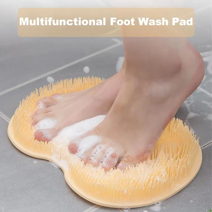 Silicone Foot Washing Brush Back Massage Cleaner Wash Foot Pad Massage ...