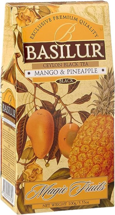 Basilur Magic Fruits Mango and Pineapple Loose Ceylon Black Tea 1 Pack ...