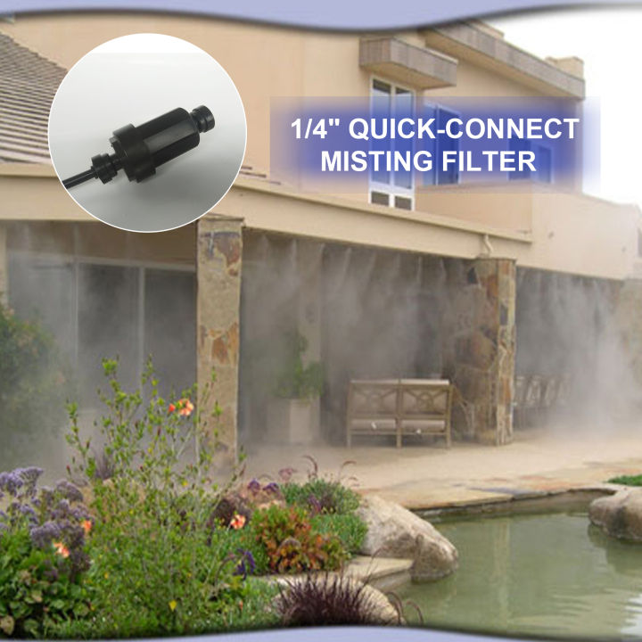Migeet 1/4'' Quick-Connect Misting Filter Garden Misting Micro Filter ...
