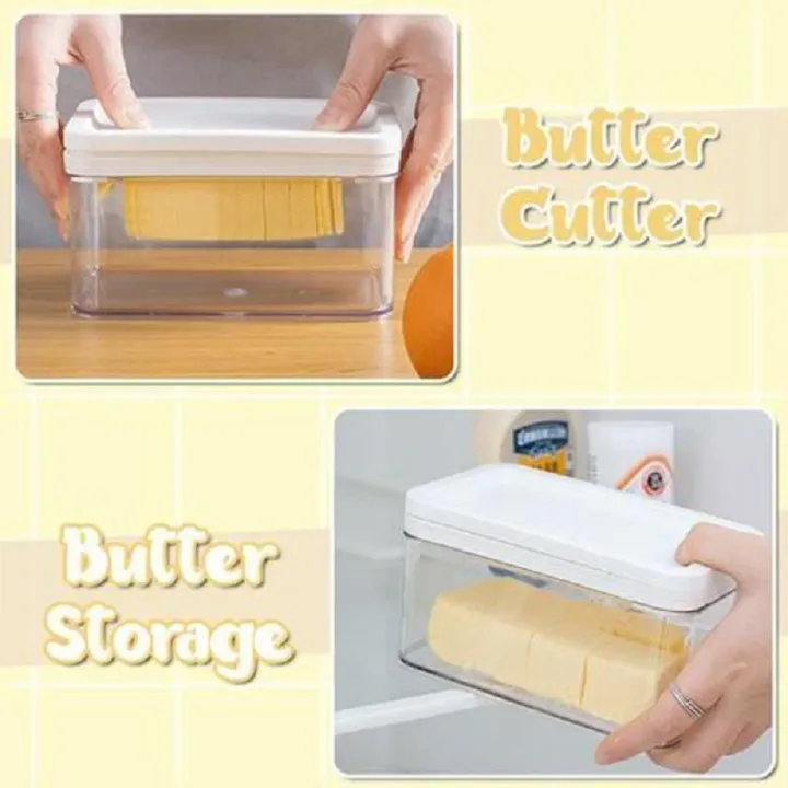 Butter Dish Keeper Tool W/ Sealed Lid Cutter Slicer Easy Cutting ...