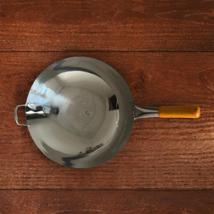 Stainless steel polish rice pan Wok pan / koththu pan high quality size ...