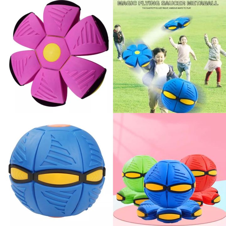 Elastic flat Deformation Ball kids outdoor Training Toys Magic Vent ...
