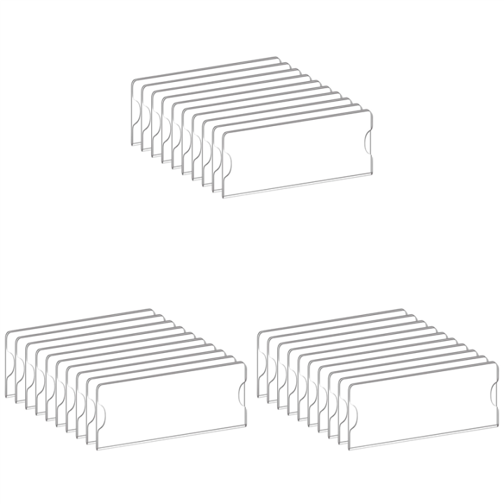 30X Acrylic Name Plate Holder Premium, 2X8 Inch,Clear Acrylic Plastic ...