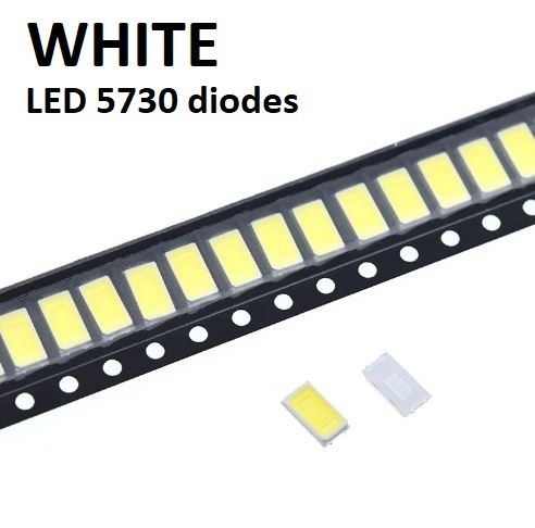 10/20/30pcs White 5730 SMD LED 3.2V~3.4V 0.5W 65-70LM Chip High Bright ...