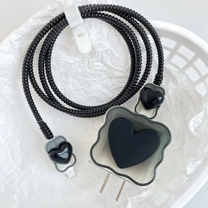 Cute Cable Protector for iPhone Charger with Unique Design 3D Love ...