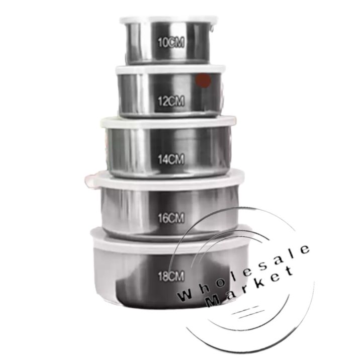 Stainless steel protect fresh box Food Box Lunch Multi Storage (5 ...