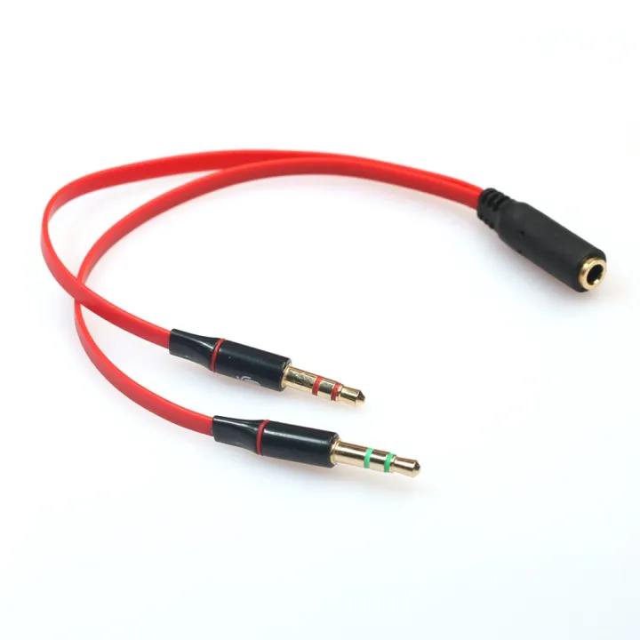 3.5mm Jack Female To Dual Jack 3.5 Male Headphone Earphone Audio Cable ...