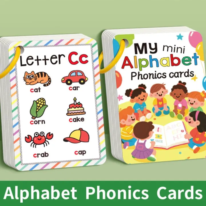 New 26 Letters English Alphabet Cards 156 Words with Pictures Children ...
