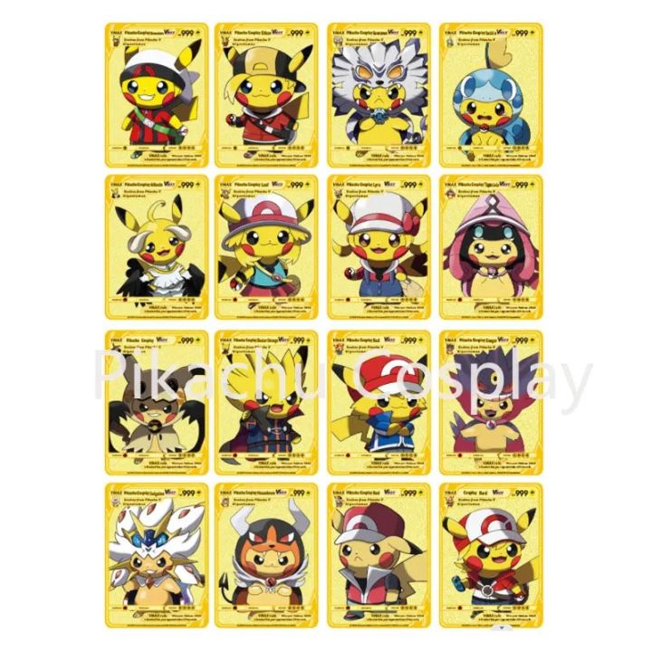 pokemon cards golden 27 Styles Pokemon Pikachu Cosplay Overlord Gold ...
