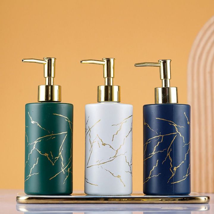 High Quality Marbling Soap Dispensers 320ml Press Type Emulsion Bottle ...