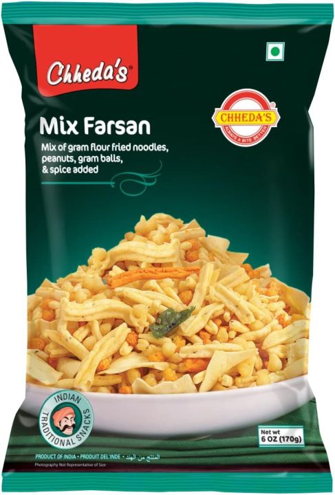 Chheda's Mix Farsan 170gm | Authentic Indian Namkeen | Traditional ...