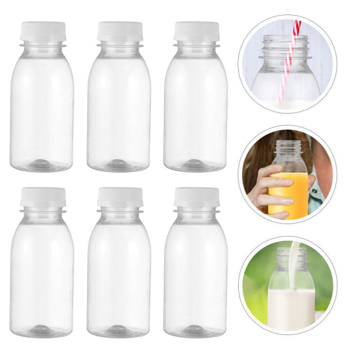 【hot】 6Pcs Small Plastic Bottle 100Ml Milk Bottles Small Juice Bottles ...