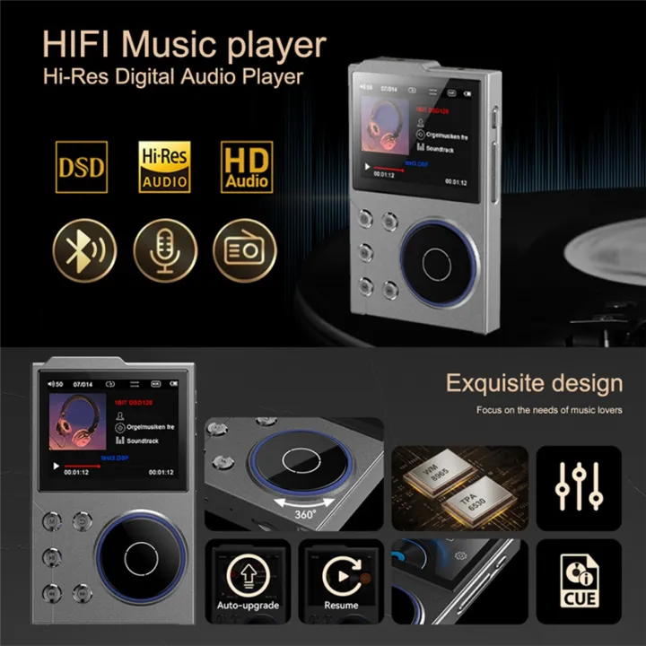 HiFi MP3 Player Bluetooth 5.0 Lossless Audio Player Charging Digital ...