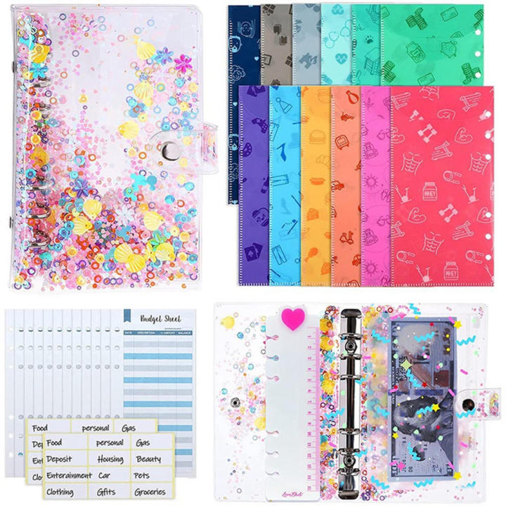 Transparent Creative Book Personal Diary Zipper Pocket Notebook Loose ...