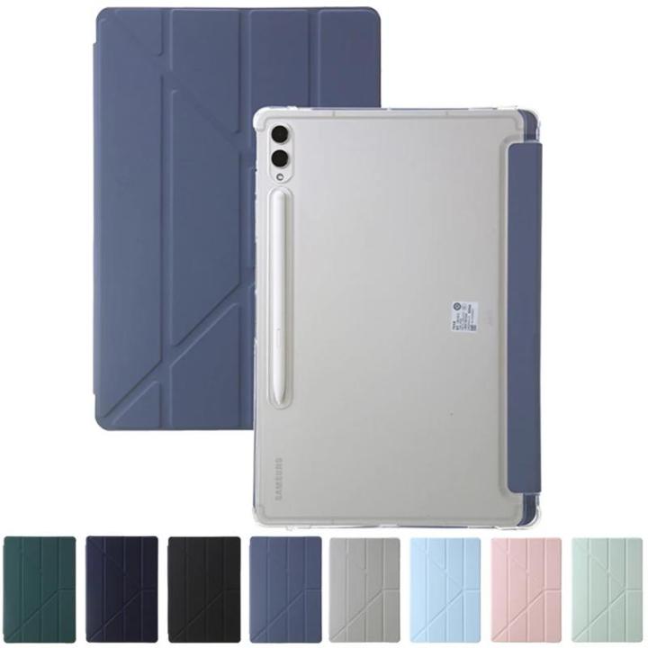 For Samsung Tab S9 FE Case Multi-folding Stand Clear Back Magnetic ...
