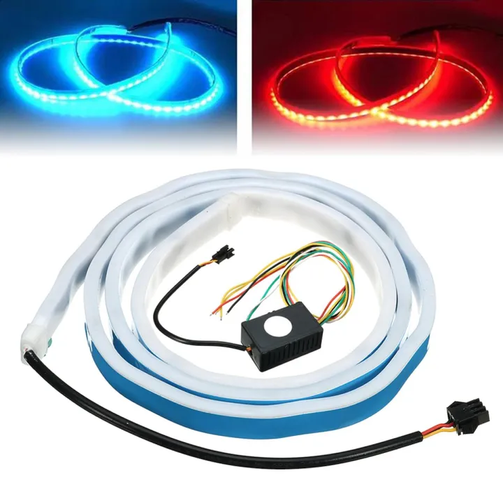 All Motors Car Strip Light LED Blue DRL Red Brake Turn Signal ...