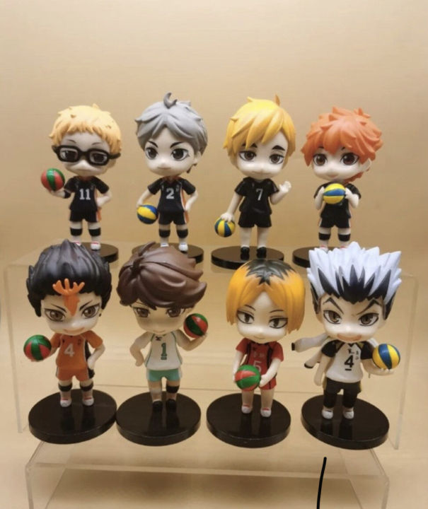 Haikyuu figure (8 pcs) Japanese Anime figures - Shoyo Hinata Tobio ...