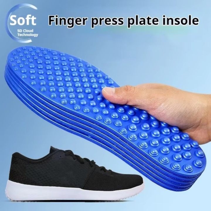 1 Pair Comfortable EVA Massage Insole High Elasticity Soft Relieve Foot ...