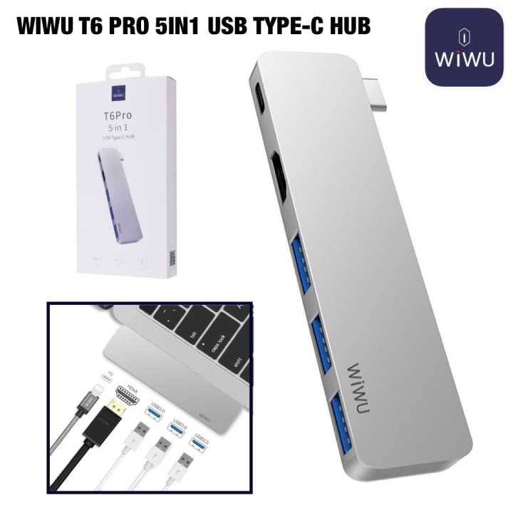 WIWU T6 Pro 5in1 USB Type-C Hub | Daraz.lk