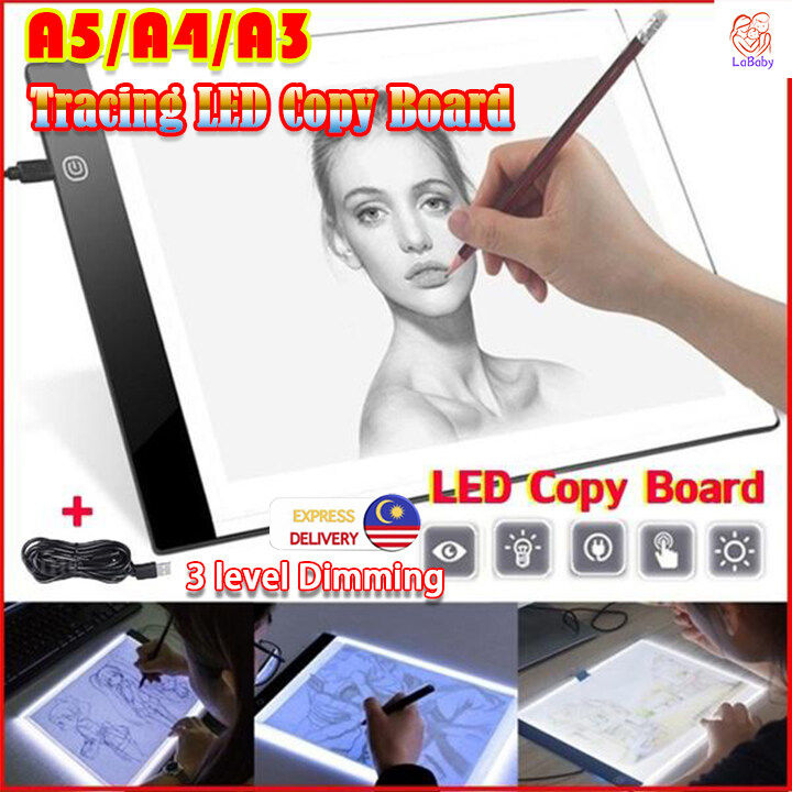 Portable A5/A4/A3/A2 Tracing LED Copy Board Light Box, Ultra-Thin Adjustable USB Power Artcraft ...