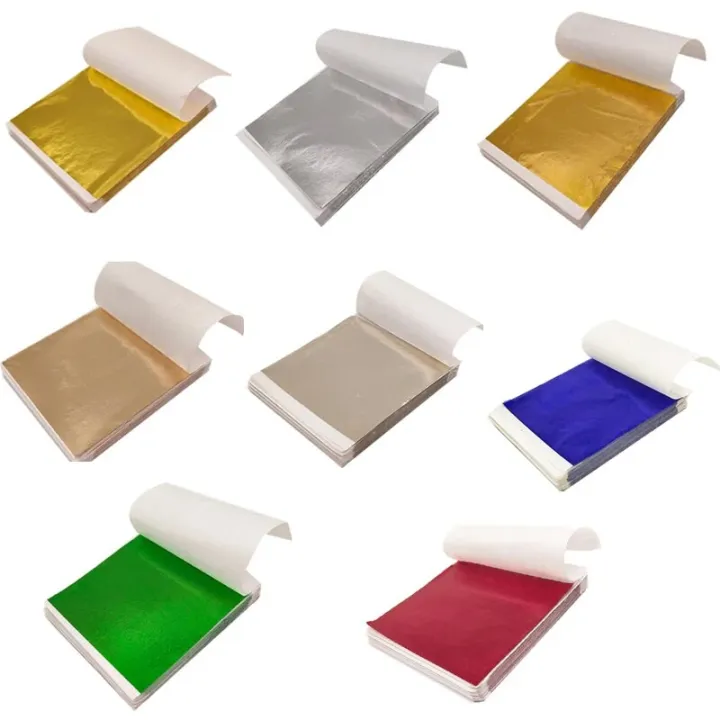100 s Gold F Decor Art Craft Paper Gold Leaf Diy Dripping Resin Tin F ...