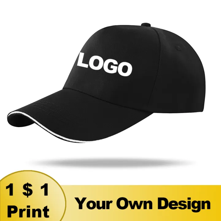 Custom Baseball Cap Print Logo Text Embroidery Casual Hats Work Hat ...