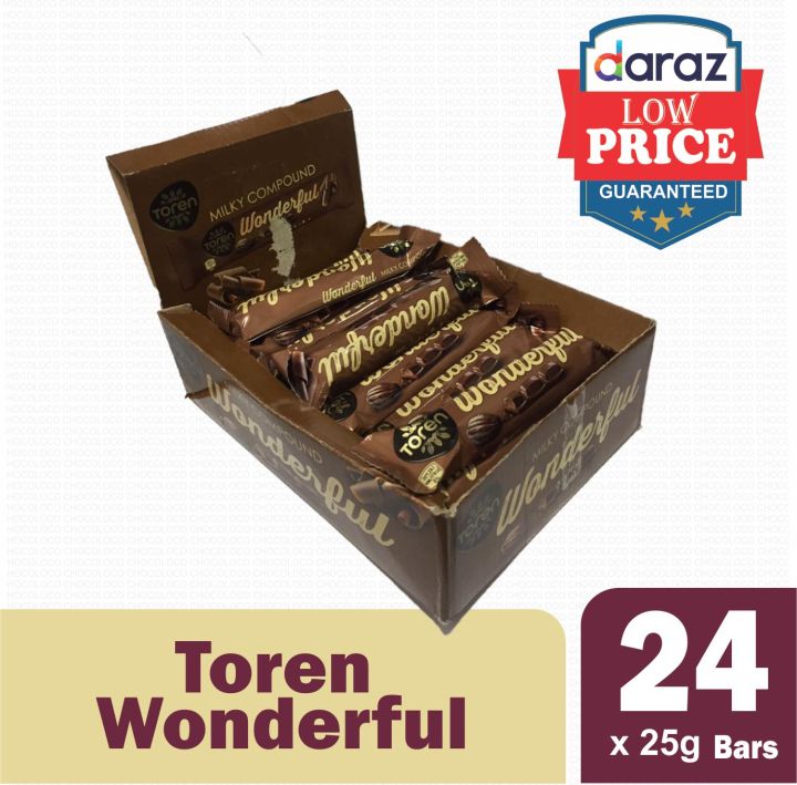 Toren Wonderful 24 x 25g bars chocolates | Daraz.lk