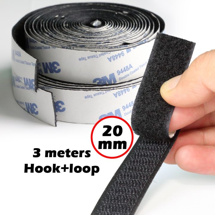 20mm in Width Strong Self Adhesive Velcro Heavy Duty Hook and Loop Tape ...