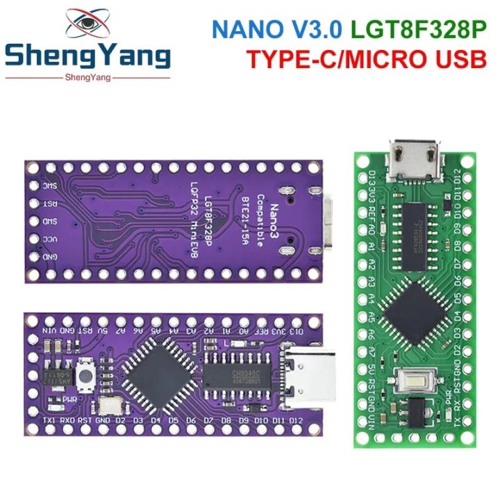 LGT8F328P-LQFP32 MiniEVB TYPE-C MICRO USB Compatible With ATMEGA328 Nano V3.0 LGT8F328P CH9340C ...