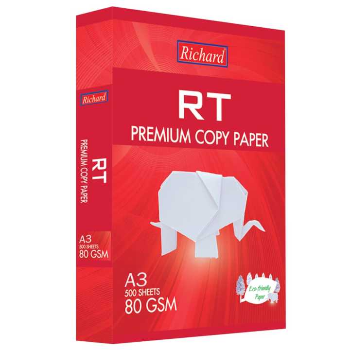 Richard RT Premium Copy Paper A3 80gsm (500 Sheets) - 01 pack | Daraz.lk