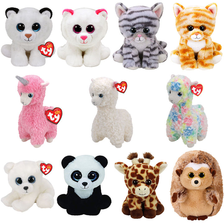15cm Ty Beanie Big Eyes Cute Tiger Llama Panda Polar Bear Giraffe ...