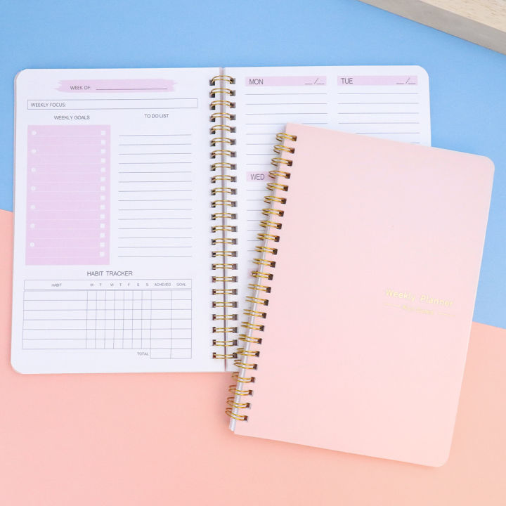 【HOT】 A5 2023 Planner Spiral Notebook 52 Weeks Daily Weekly Agenda ...